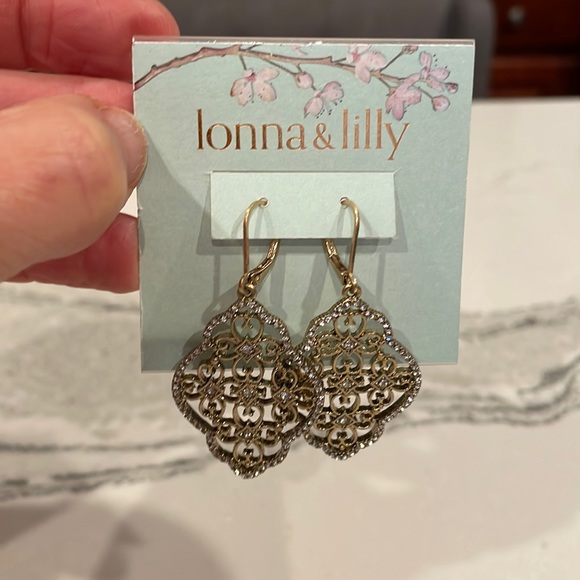 lonna & lilly | Jewelry | New Beautiful Drop Ears In Gold And Crystal ...